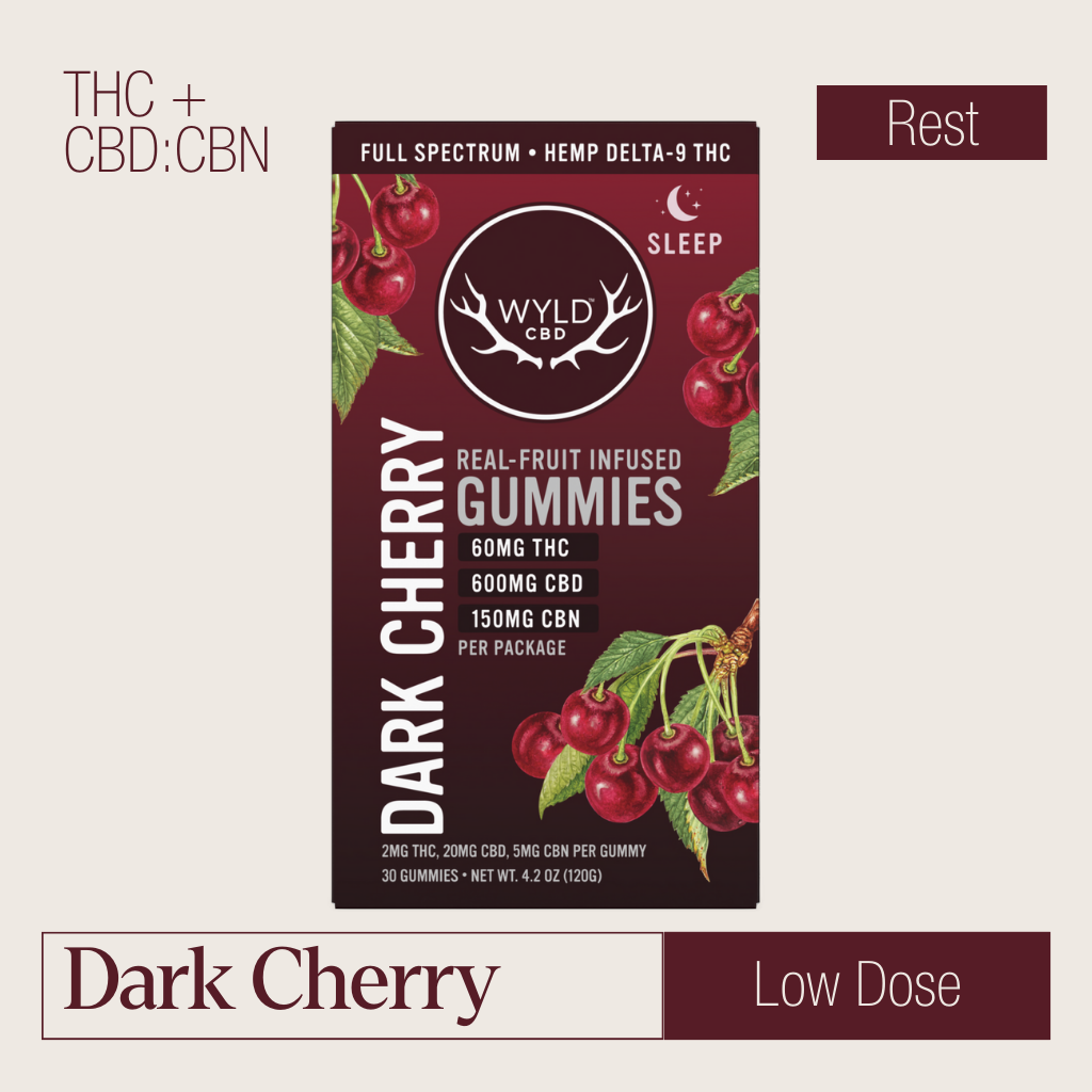 Dark Cherry THC:CBD:CBN Gummies | Low Dose THC – Wyld
