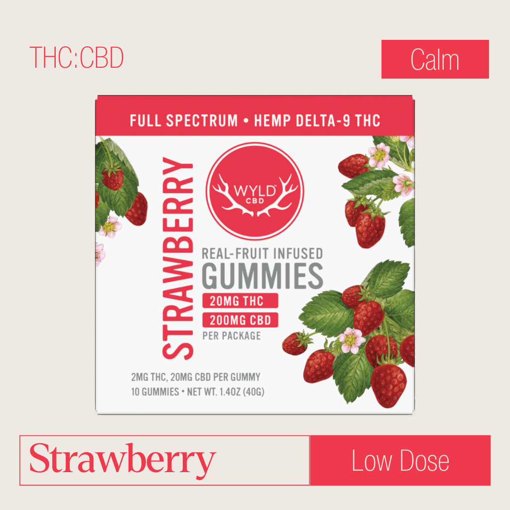 Strawberry 10:1 CBD:THC Gummies | Low Dose THC – Wyld