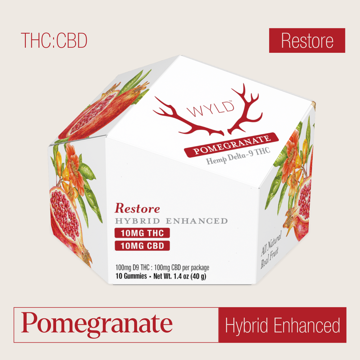 Pomegranate 1:1 THC:CBD Gummies | Hemp THC – Wyld