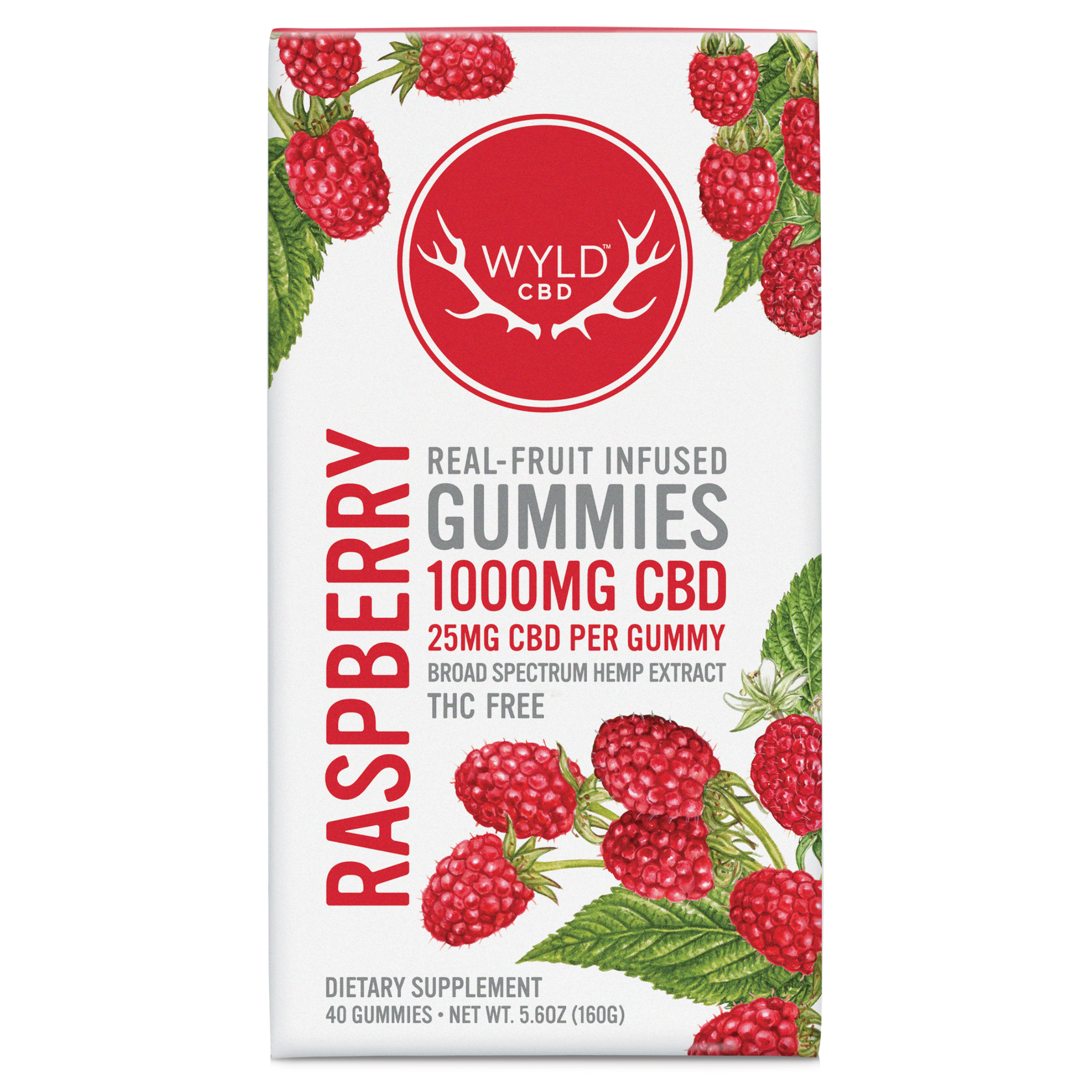 Wyld Raspberry Gummies | 25mg CBD | Wyld